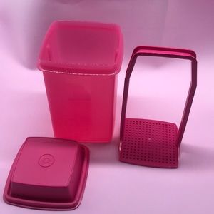 Tupperware | Kitchen | Tupperware Large Square Pickadeli Container Pink ...